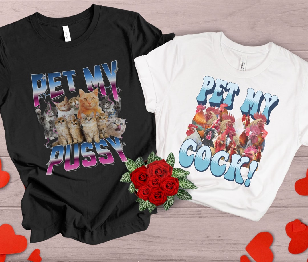 Inappropriate Couples Gift Shirt Cringe Cock Tee Funny Cat Saying T ...