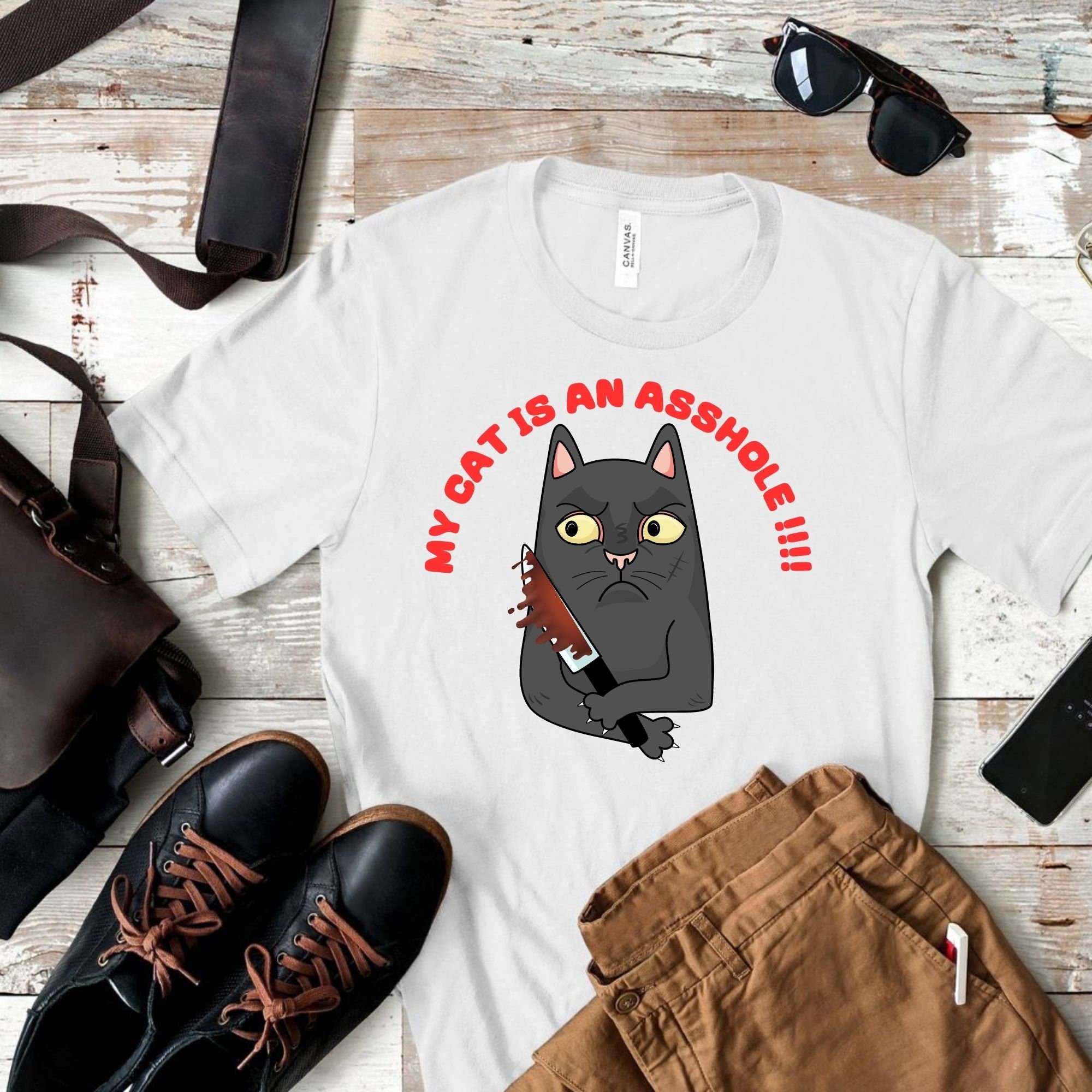 Sarcastic Murderous Vintage Cat Devotee Outfit Feline Enthusiast Gift ...