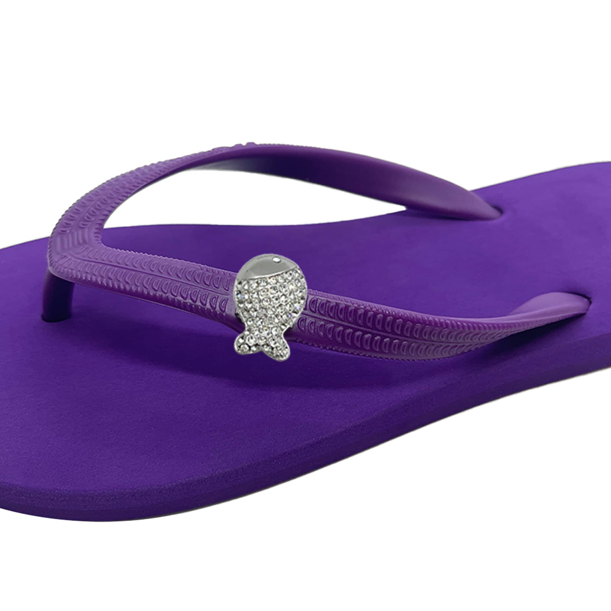Purple Flip Flop for Woman Popit Sandal With Changeable Charm Summer ...
