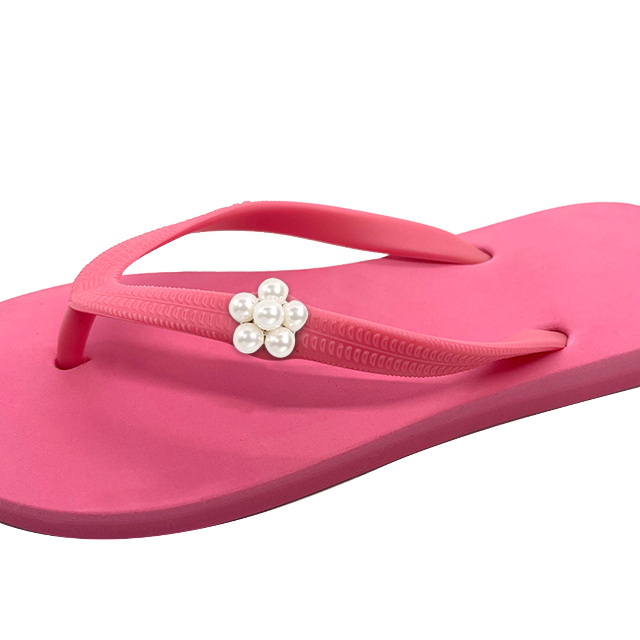 Popit Pink Flip Flops With Changeable Charms: Summer Sandals - Etsy