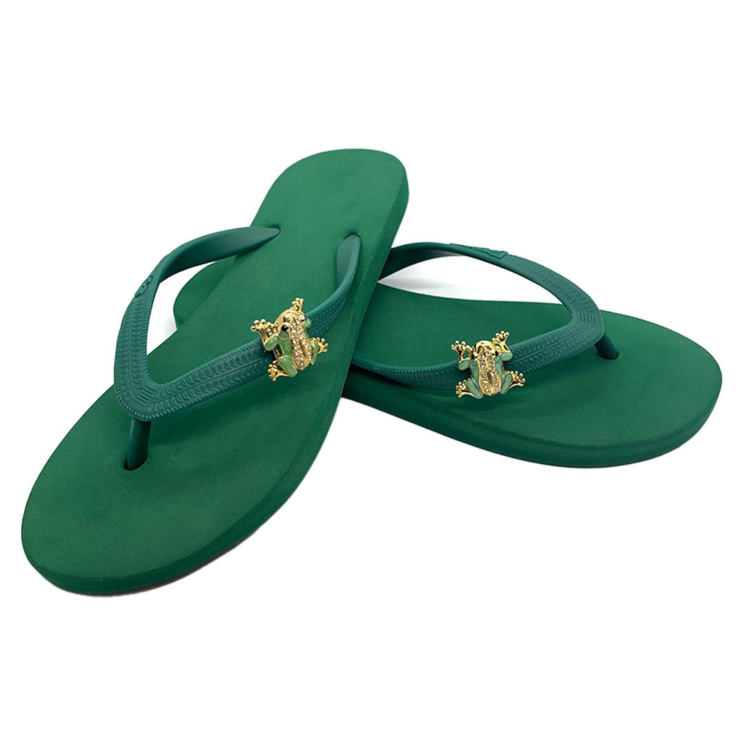 Popit Green Flip Flops With Changeable Charms - Etsy