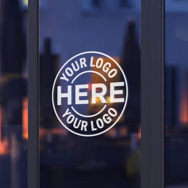 Custom Business Logo Window Decal: Personalized Store Front Sign - Etsy