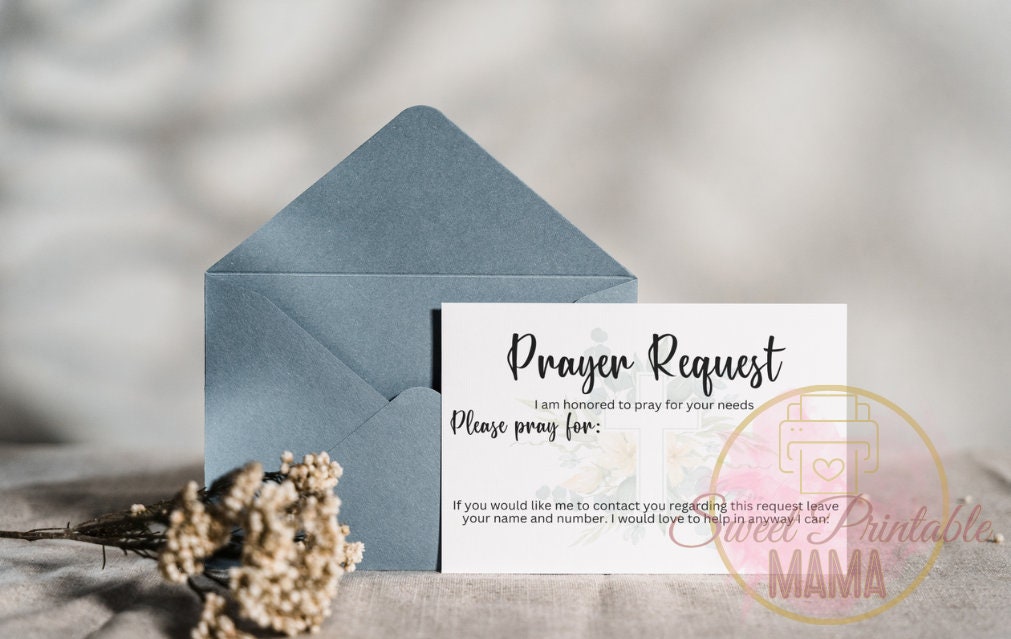 Prayer Request Cards- Printable Church Classroom - Etsy