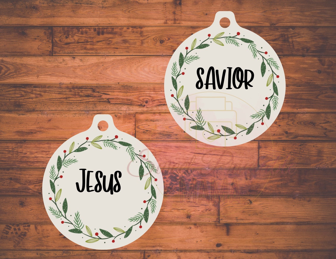 16 Names of Jesus Christmas Printable Ornaments - Etsy