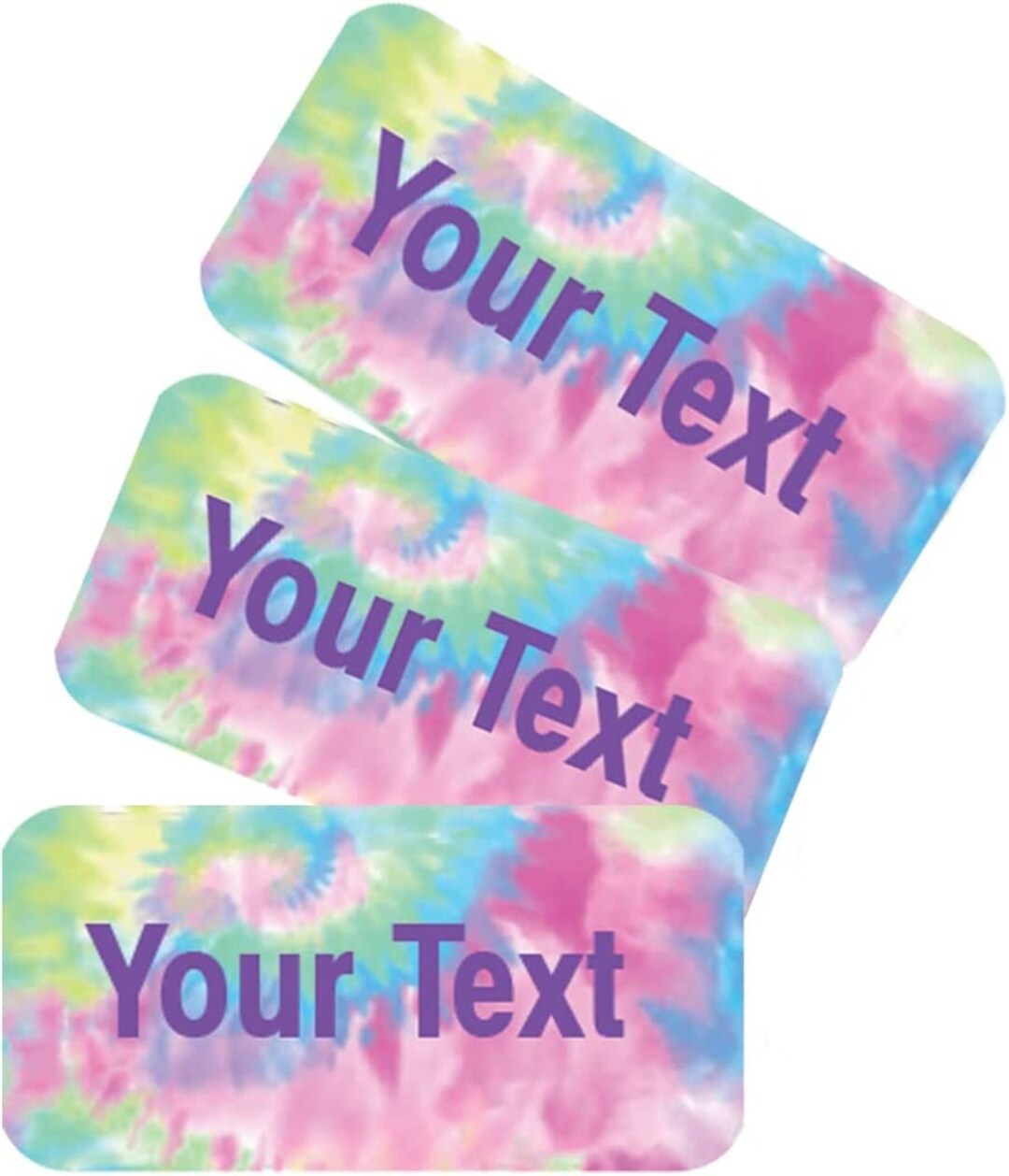 Custom Tie Dye Personalized Clothing Name Labels Press and Stick-on ...