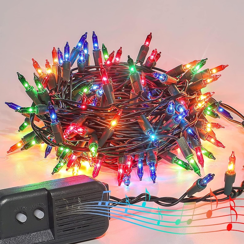 Musical Christmas Lights: 25 Holiday Songs, Multi-color Bulbs - Etsy