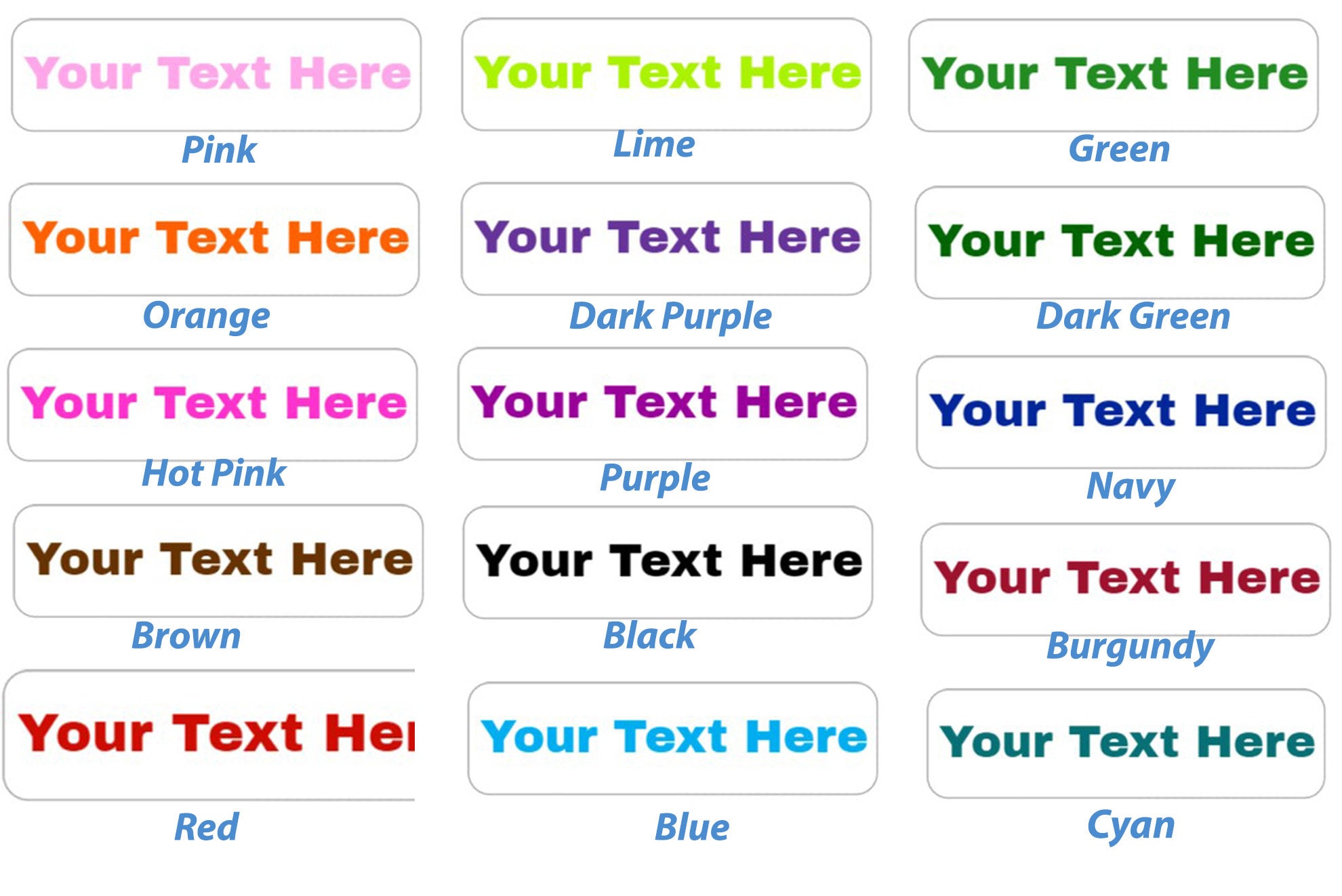 Personalized Waterproof Name Labels: Press and Stick School Labels - Etsy