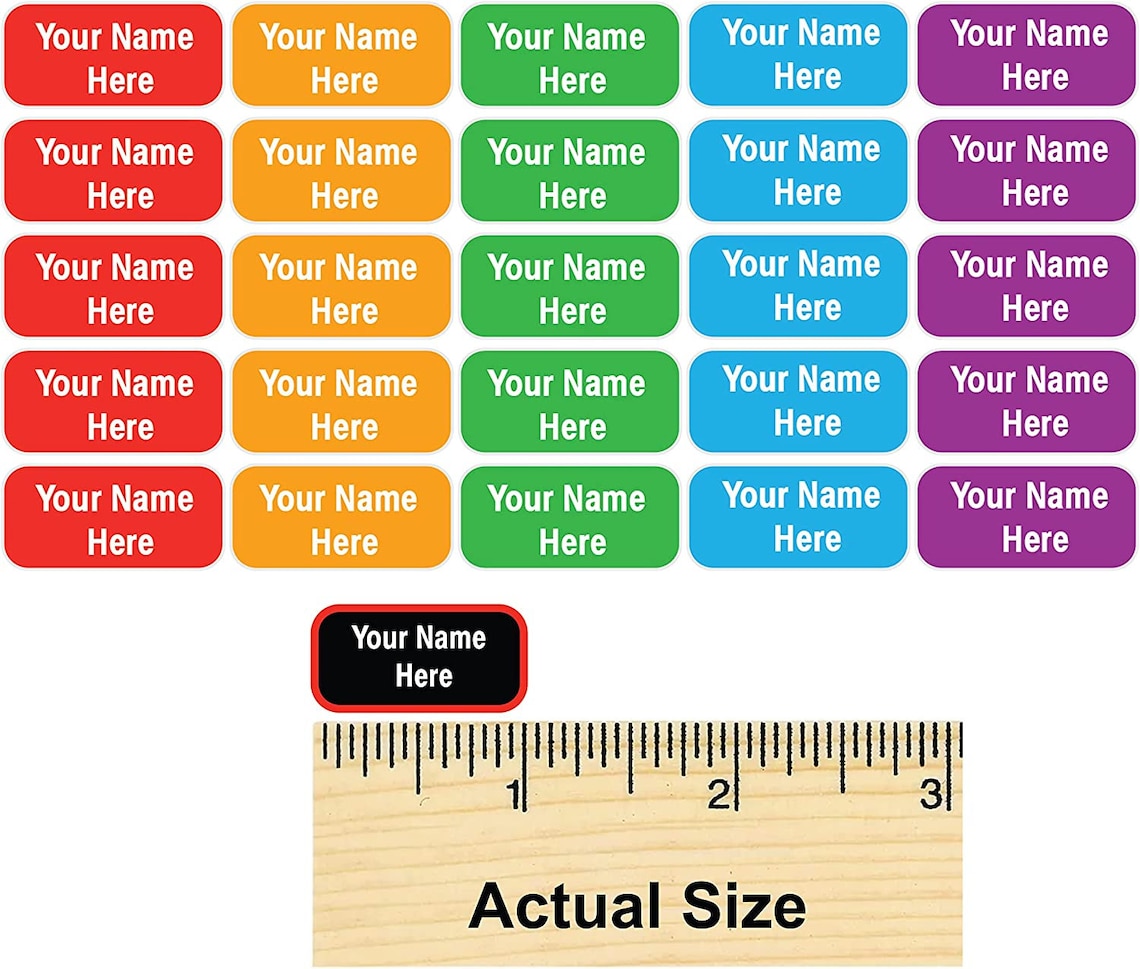 Personalized Waterproof Name Labels: Stick-on Clothing Tags - Etsy
