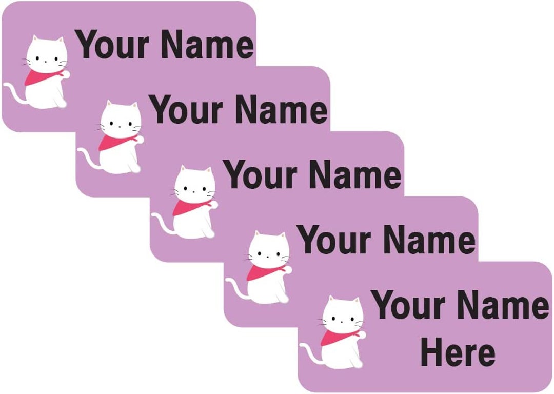 Personalized Waterproof Name Labels: Press and Stick School Labels - Etsy