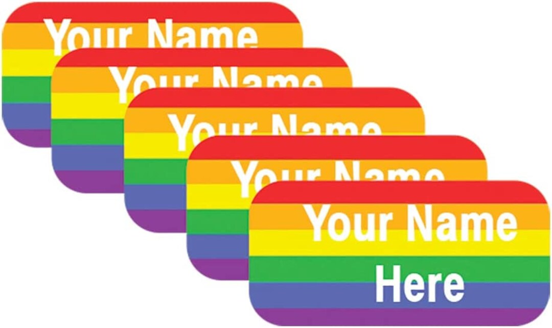 Personalized Rainbow Name Labels: Waterproof Stick-on Clothing Tags - Etsy