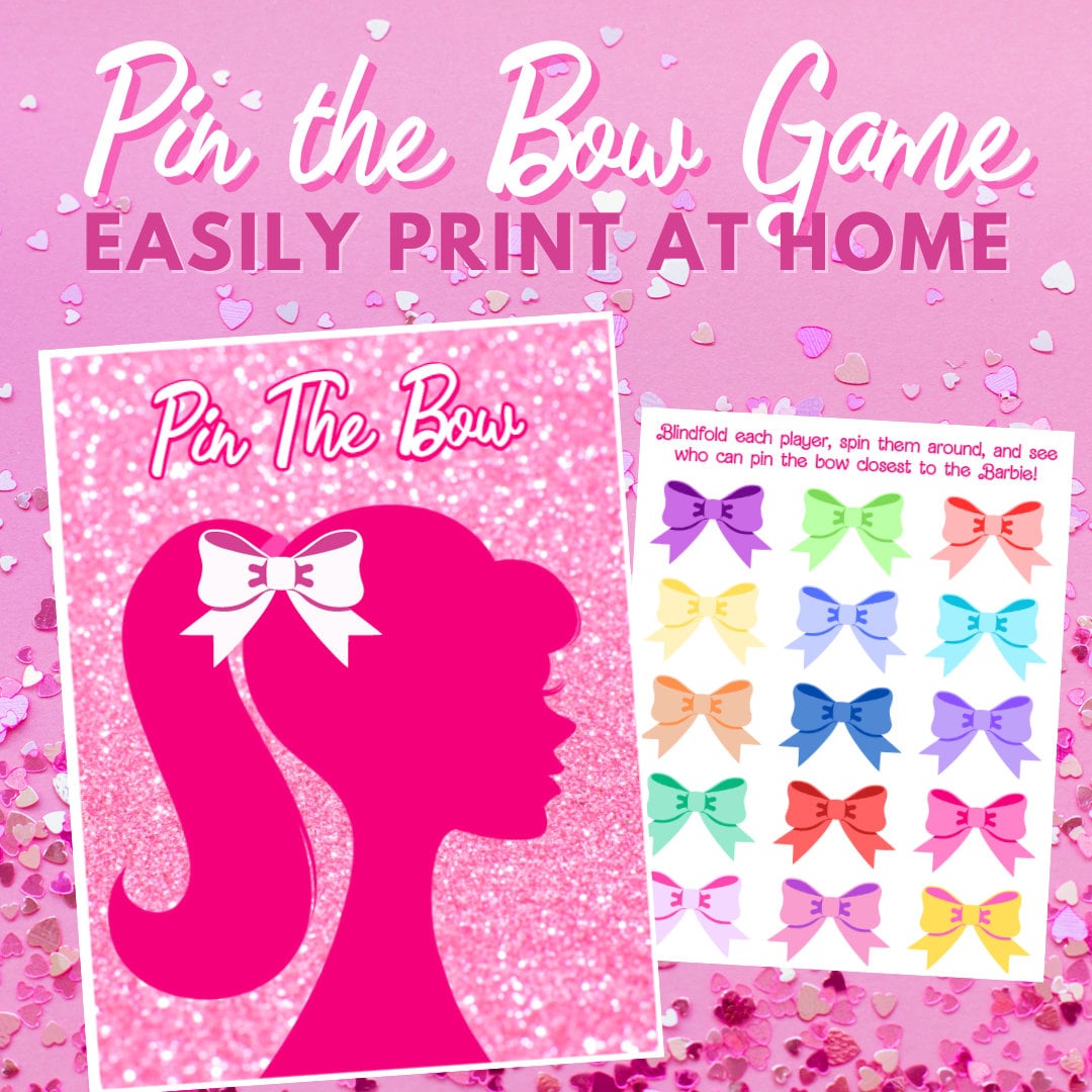 Barbi Birthday Game, Pin the Tail on the Barbi, Barbi Bingo, Birthday ...