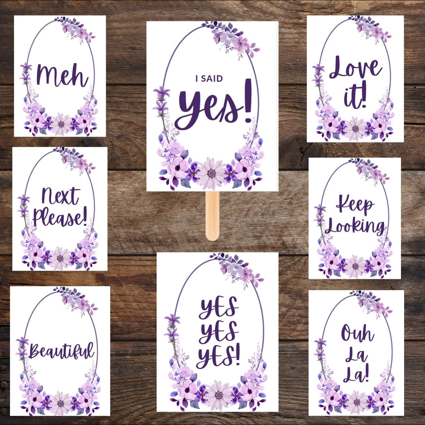 Say Yes to the Dress Signs Printable Set I Said Yes to the Dress Sign ...