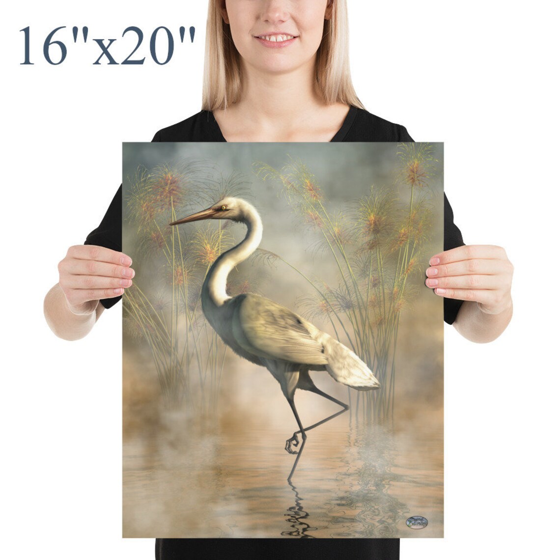 Egret Bird Themed Art Print - Etsy