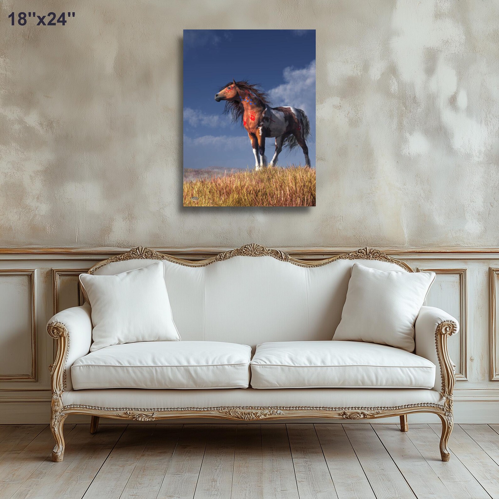 Warrior Sprirt, Horse With War Paint, Art Print - Etsy