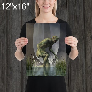 Lizard Man of Scape Ore Swamp - Print - Cryptid Themed Art - Etsy