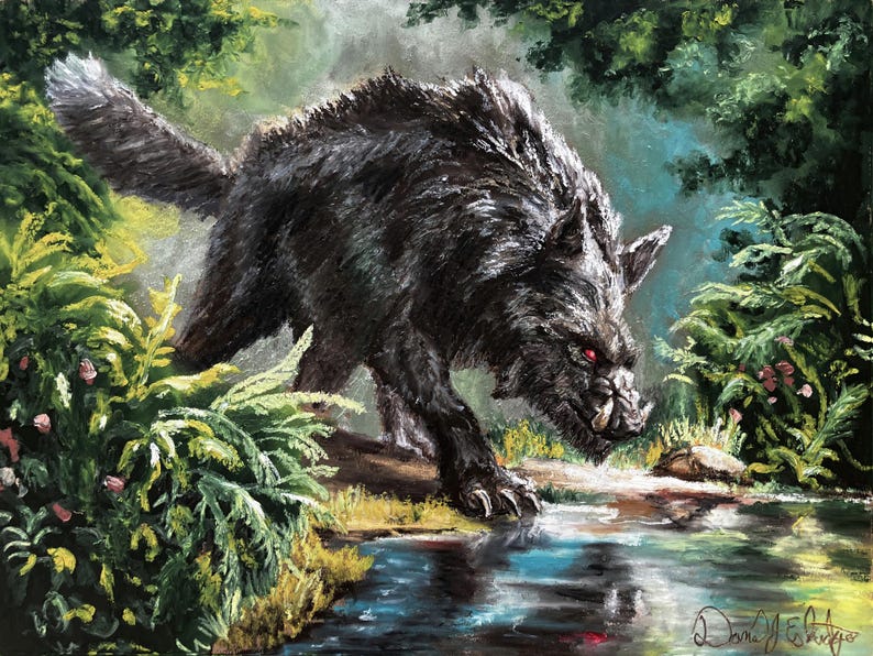 The Nodoroc Wog - Georgia Cryptid Art Print - Etsy