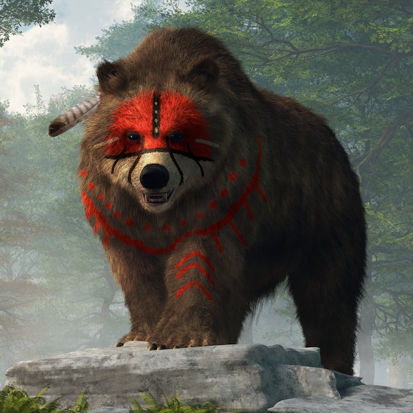 Native American Bear Art - Etsy