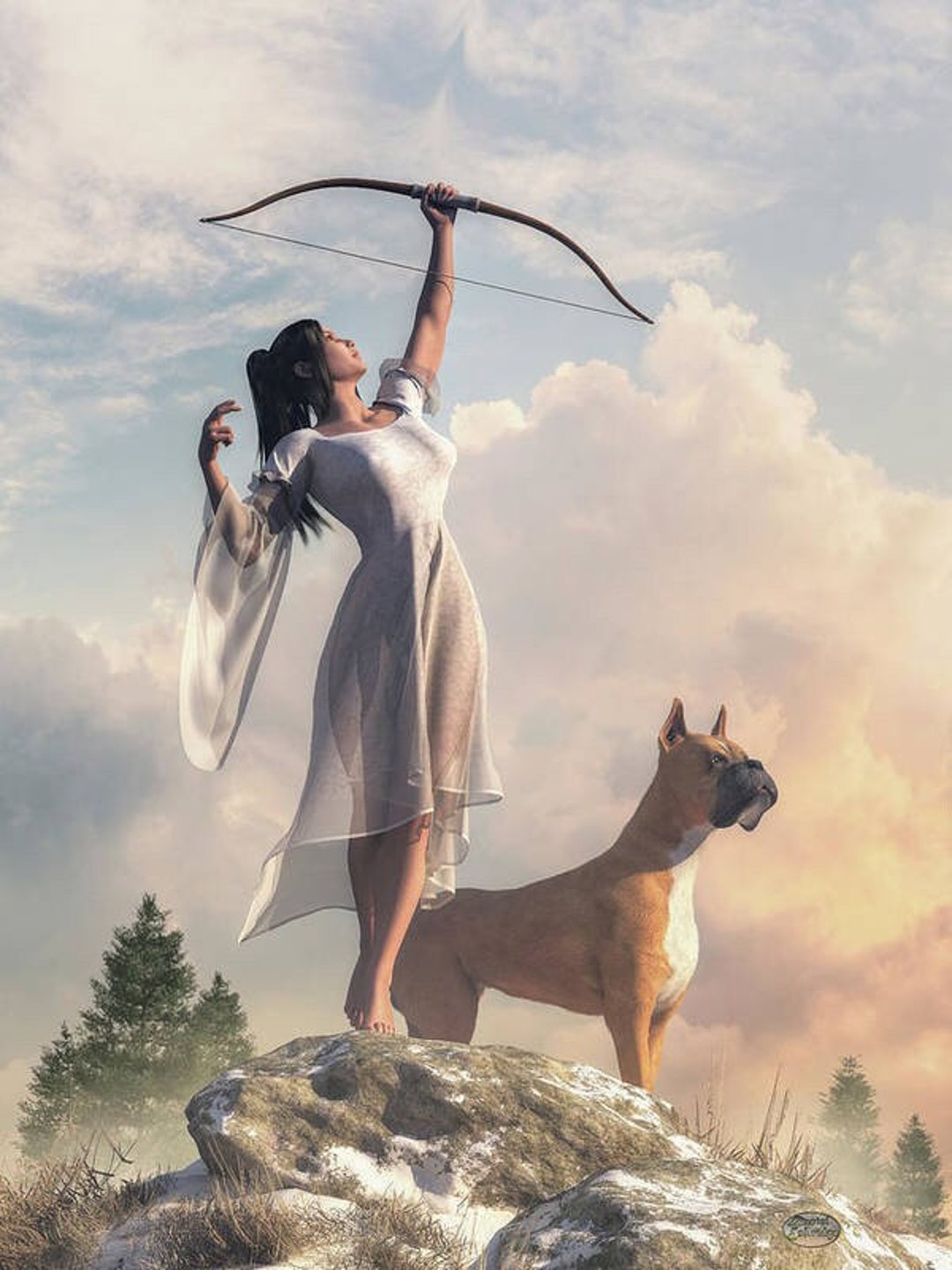 Diana of the Chase, Roman Goddess Mythology Poster - Etsy