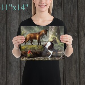 Outfoxed - Print - Humorous Hunting Wall Art Featuring Dog and Fox - Etsy