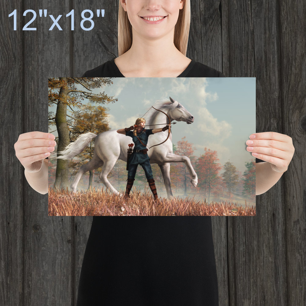 Huntress and Horse Print Fantasy Themed Archery Wall Art - Etsy