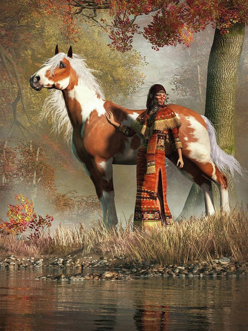 Autumn Sister, Native American Themed Art Print - Etsy