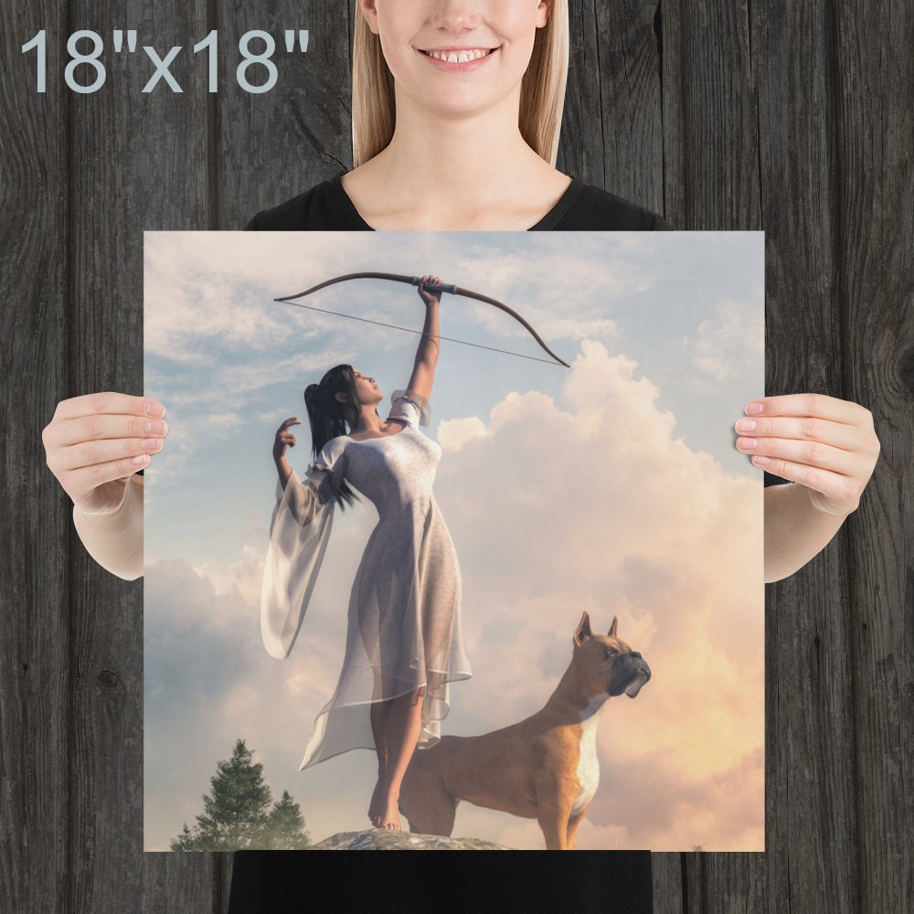 Diana of the Chase, Roman Goddess Mythology Poster - Etsy