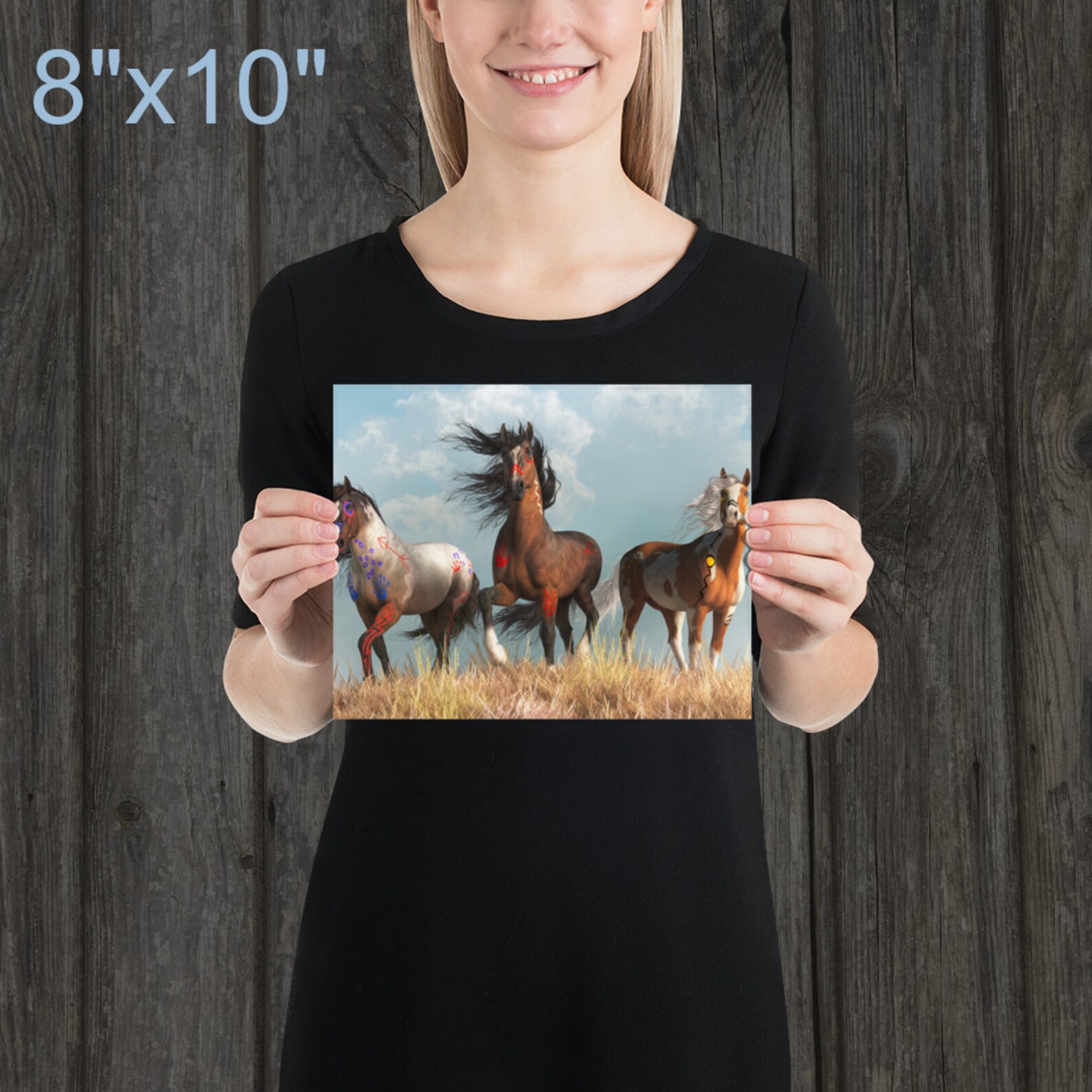 The Three Warriors, Wild West Native American Wall Decor Art Print - Etsy