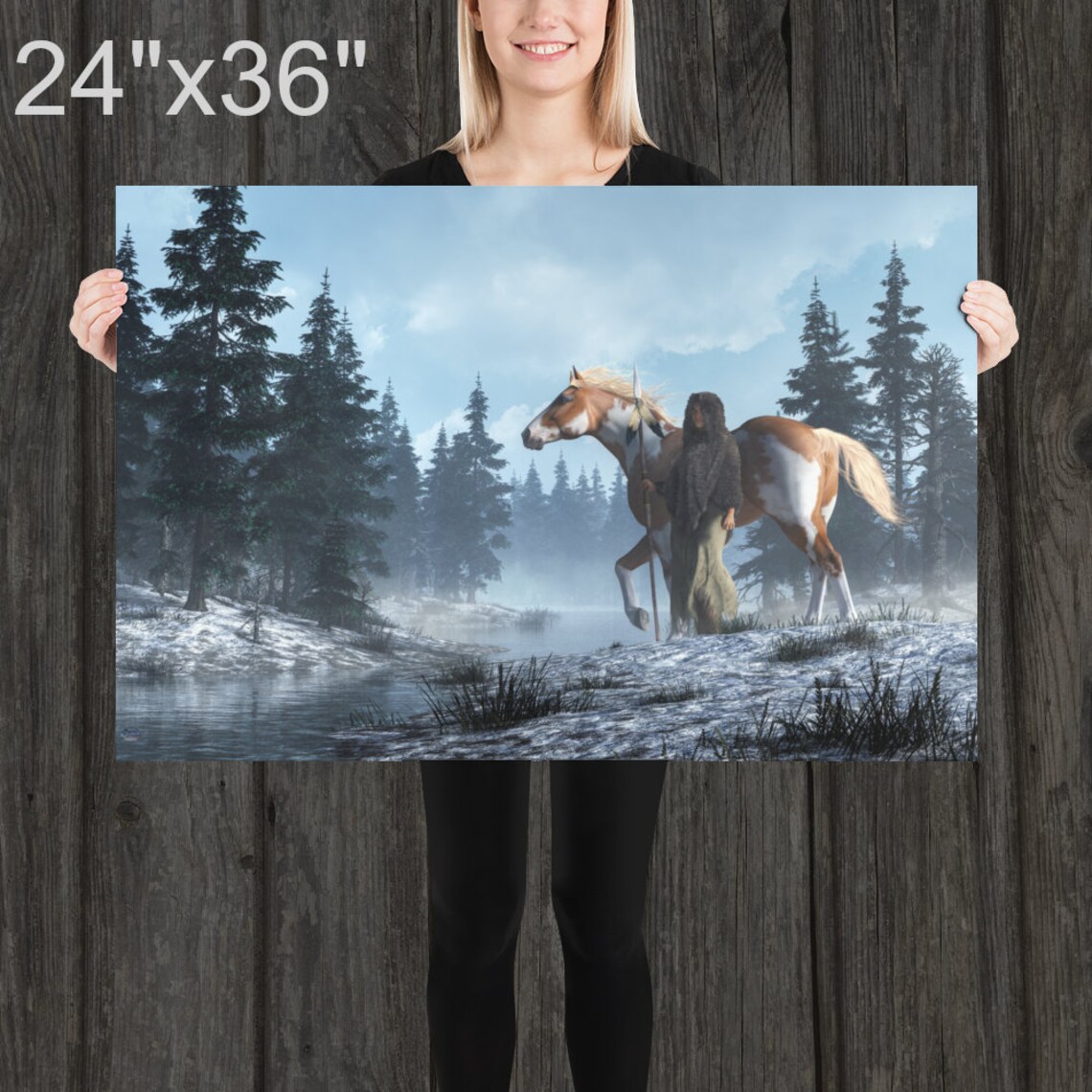 Winter Wanderer - Print - Fantasy Western Wall Art - Etsy