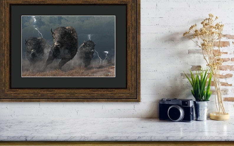 Buffalo Storm, Download, Downloadable Art, JPG, Print at Home Bison ...