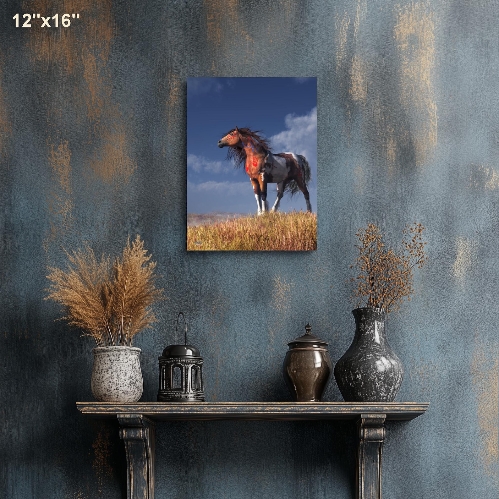 Warrior Sprirt, Horse With War Paint, Art Print - Etsy