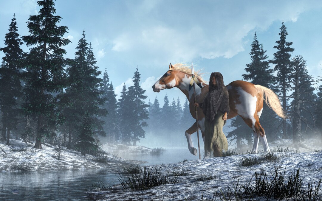 Winter Wanderer - Print - Fantasy Western Wall Art - Etsy
