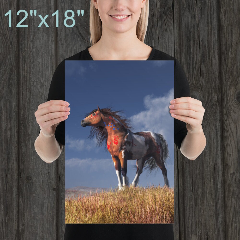 Warrior Sprirt, Horse With War Paint, Art Print - Etsy