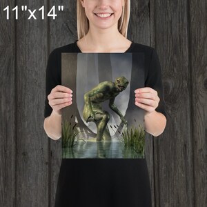 Lizard Man of Scape Ore Swamp - Print - Cryptid Themed Art - Etsy