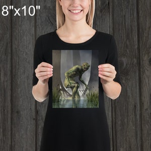 Lizard Man of Scape Ore Swamp - Print - Cryptid Themed Art - Etsy