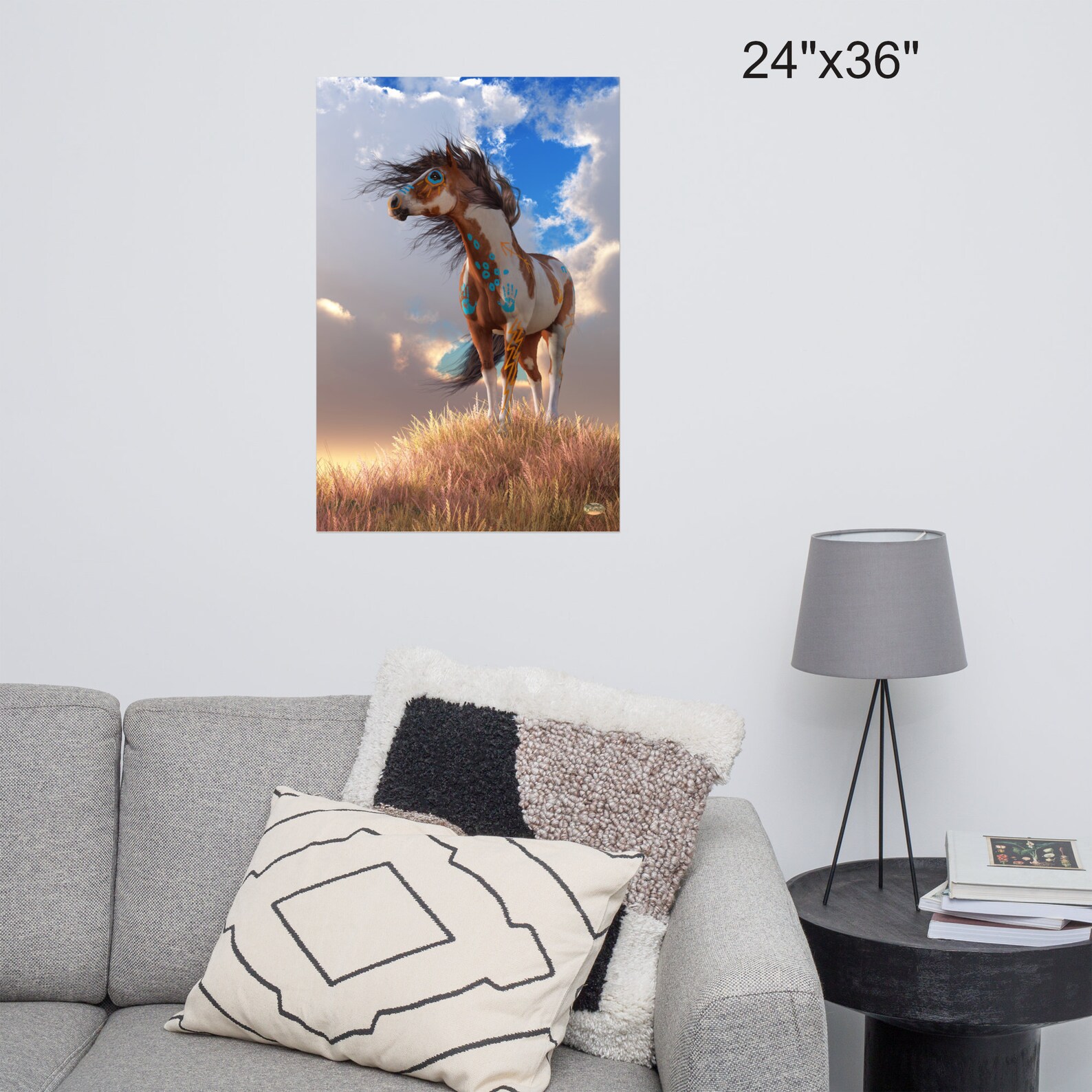 Indian Pony, Native American Horse Themed Wall Art Print - Etsy