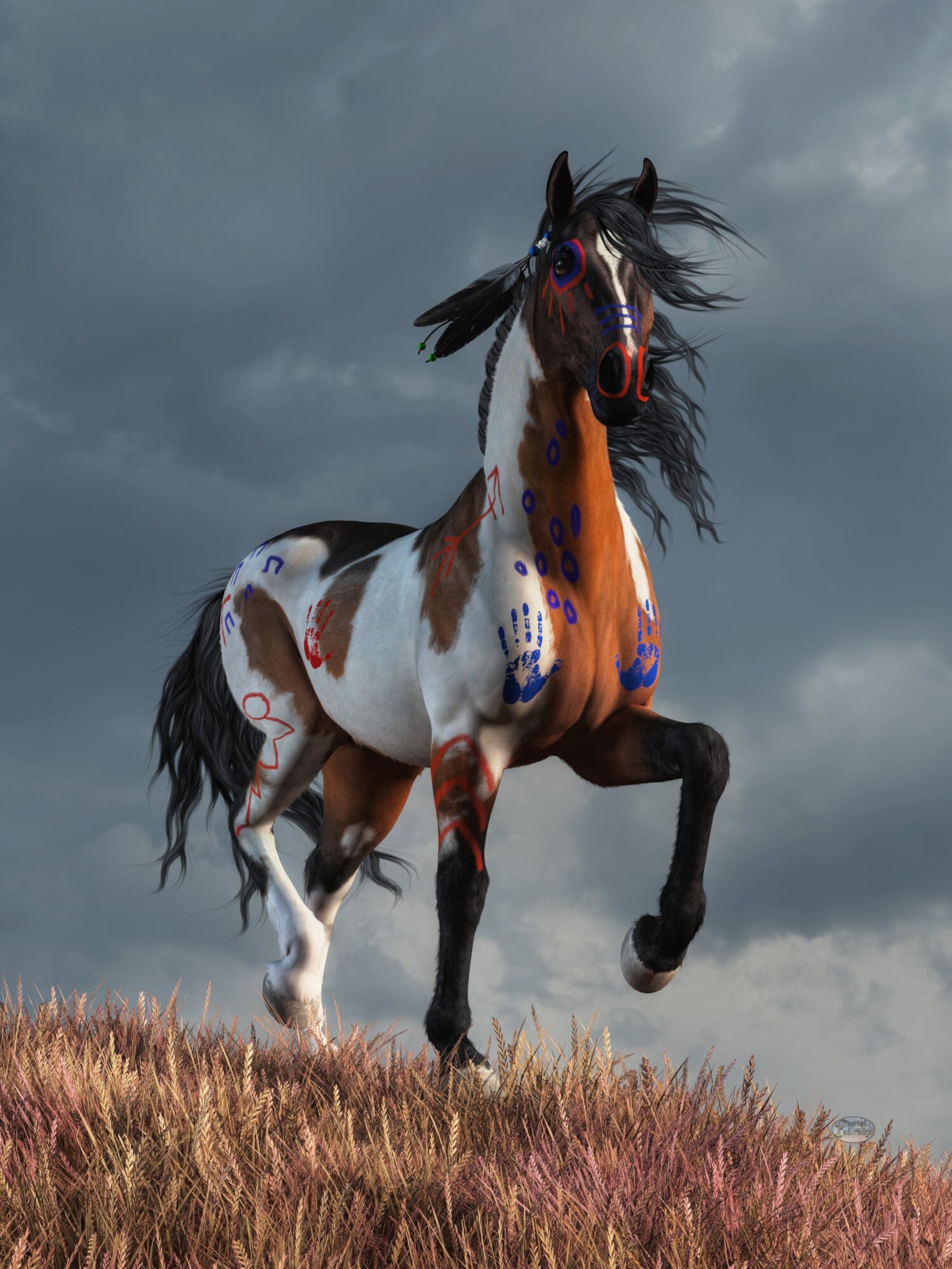 Spirit Horse - Print - Native American Horse Art - Etsy