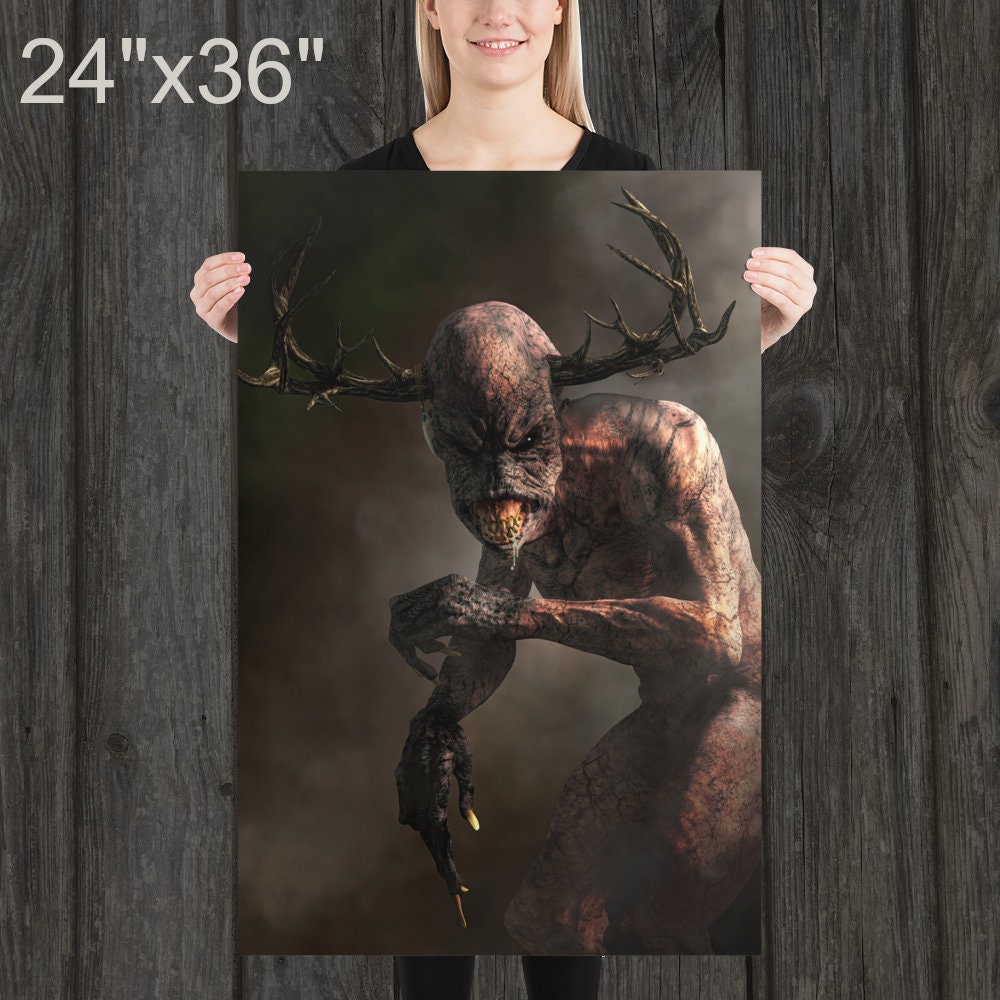 Wendigo Print Cryptid and Horror Themed Art - Etsy
