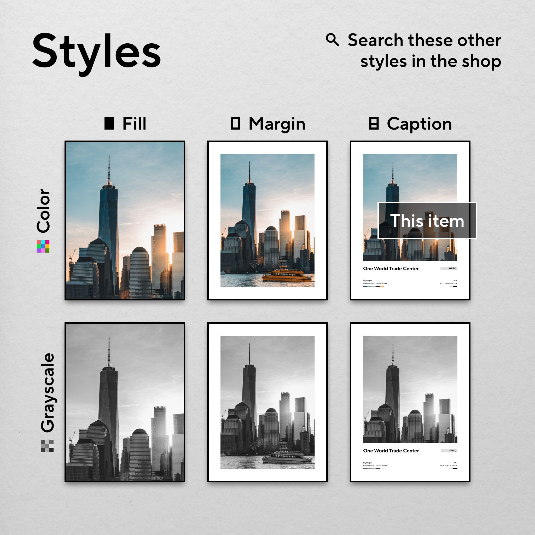 One World Trade Center Poster Wall Art Print Home Decor New York City ...