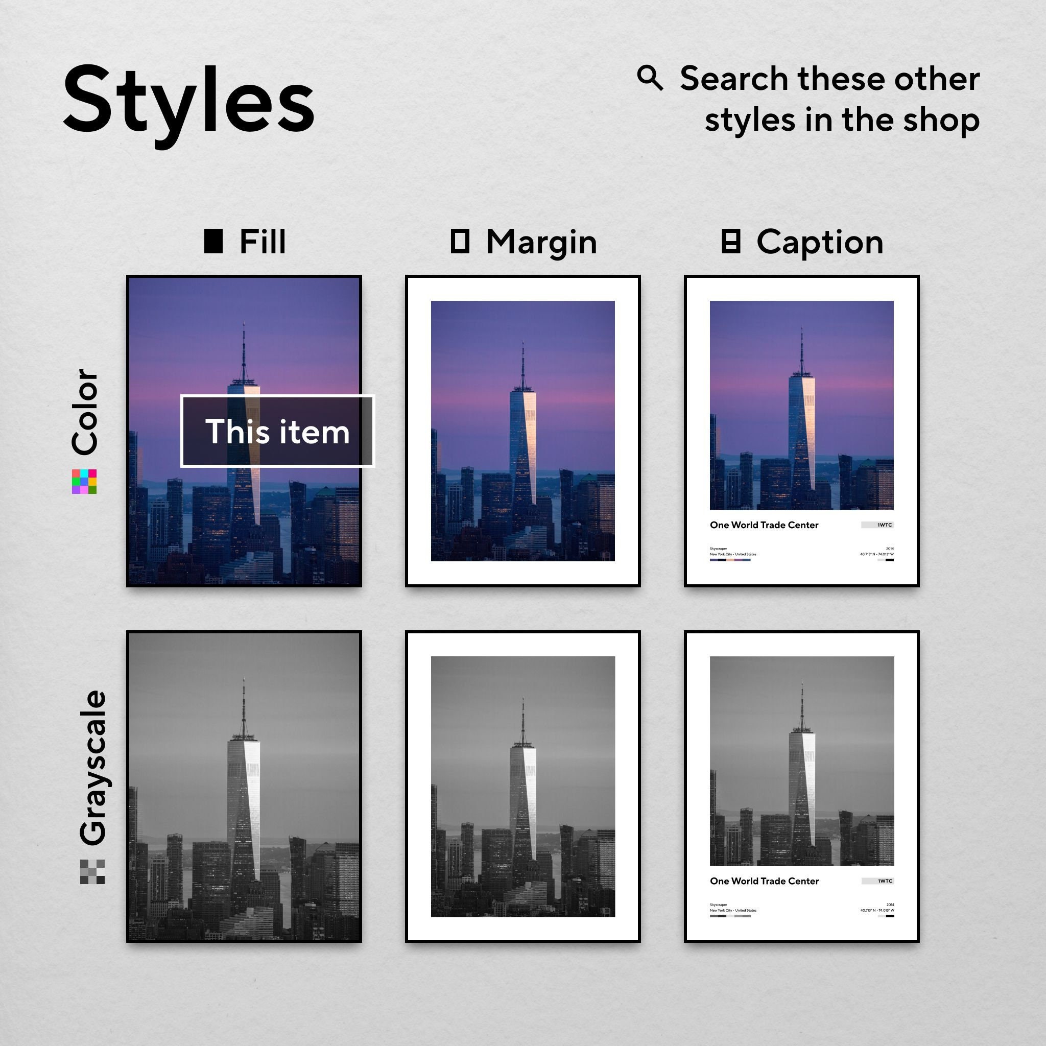 One World Trade Center Poster Wall Art Print Home Decor New York City ...