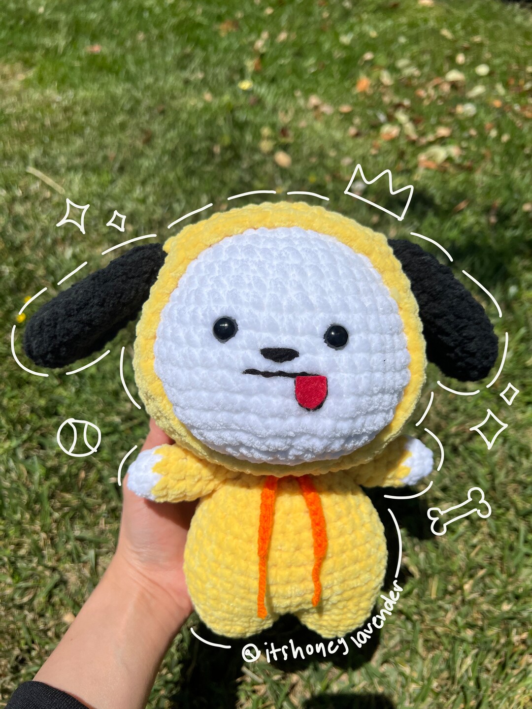 Chimmy BT21 Dog Crochet Plushie Amigurumi - Etsy