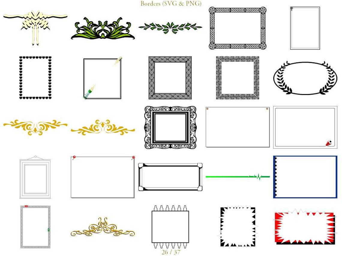 250 Borders 3 Bundle PNG and SVG for Makers, Designers, Crafters ...