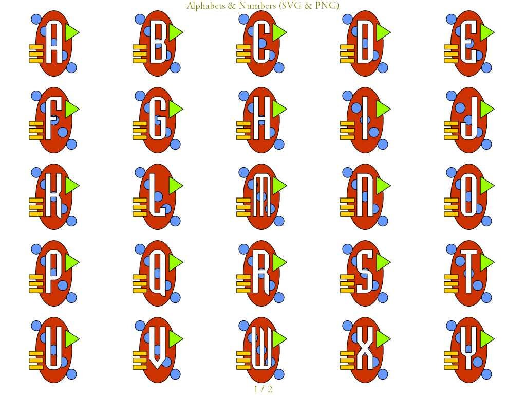 Alphabet Bundle 2 PNG and SVG Letters and Numbers for Makers, Designers ...
