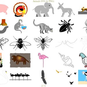 Animal Bundle PNG and SVG for Makers, Designers, Crafters, Artists - Etsy