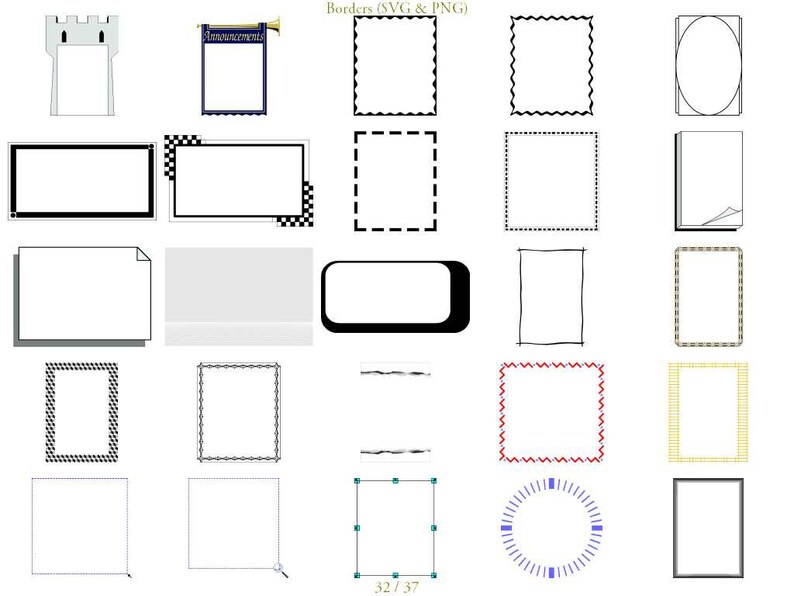 175 Borders #4 Bundle PNG and SVG for Makers, Designers, Crafters ...