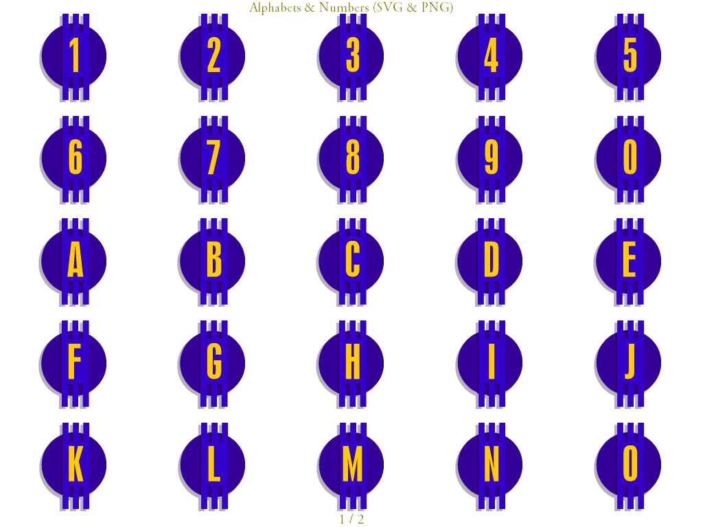 Alphabet Bundle 2 PNG and SVG Letters and Numbers for Makers, Designers ...
