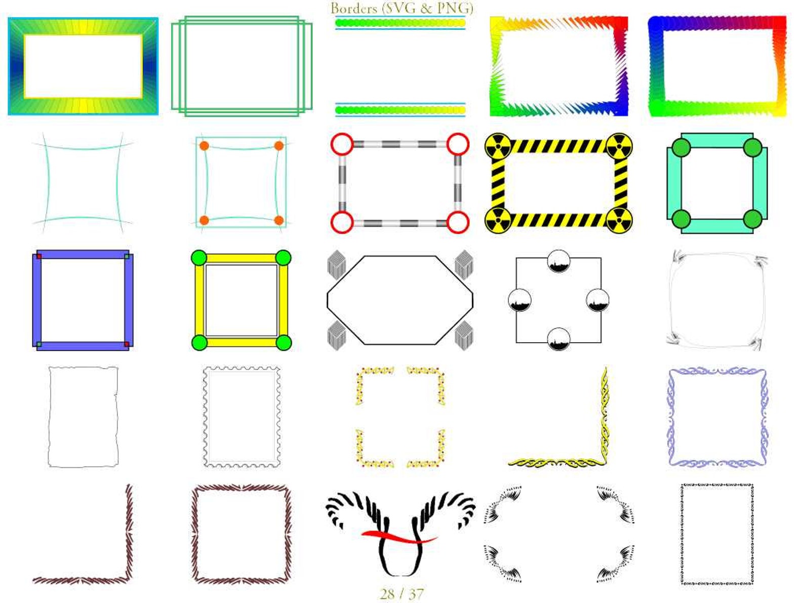 250 Borders 3 Bundle PNG and SVG for Makers, Designers, Crafters ...