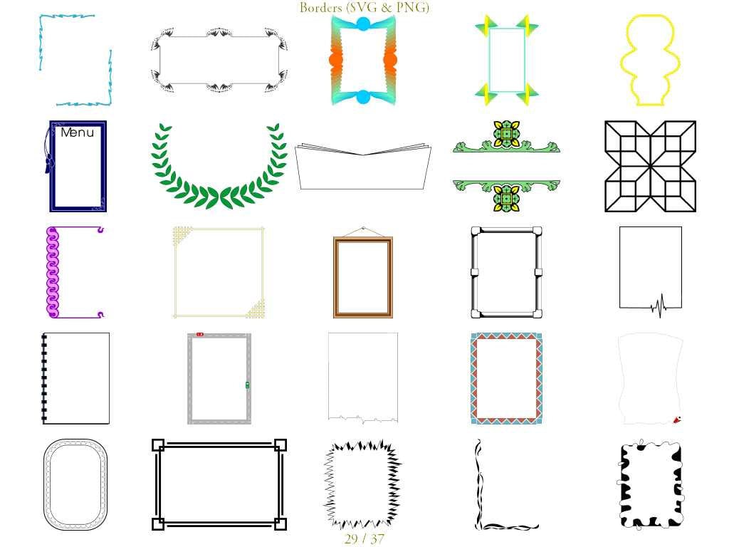 250 Borders 3 Bundle PNG and SVG for Makers, Designers, Crafters ...