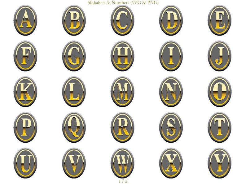 Alphabet Medalions PNG and SVG Letters and Numbers for Makers ...