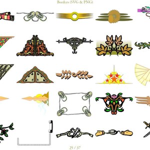250 Borders #3 Bundle PNG and SVG for Makers, Designers, Crafters ...