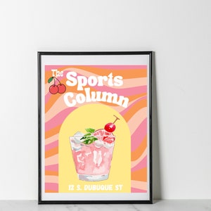 Iowa City Retro Bar Posters, Iowa Hawkeyes Bars, Set of 3, DIGITAL ...